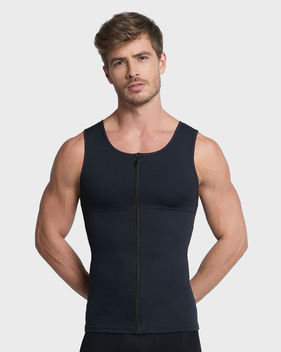 Compression vest with double layer of fabric on abdomen and back | Leonisa