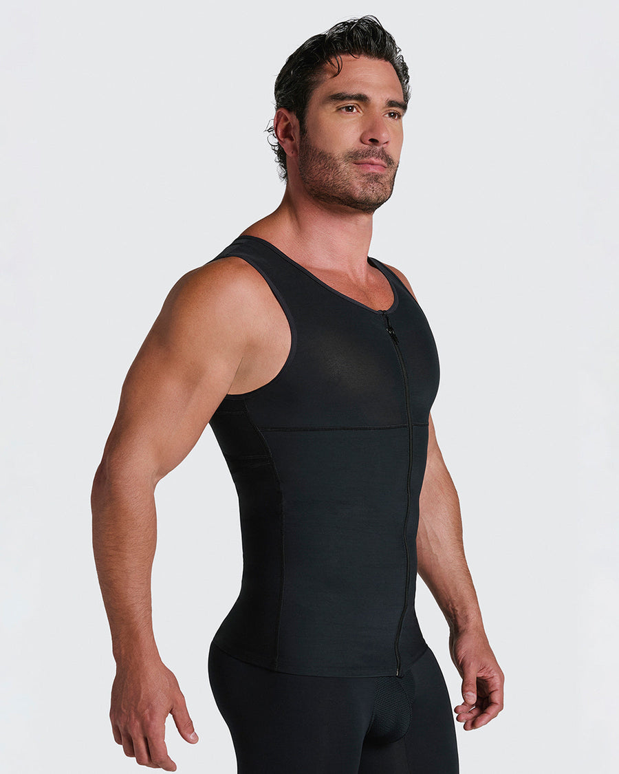 Compression vest with double layer of fabric on abdomen and back | Leonisa